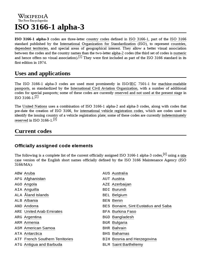 ISO 3166-1 Alpha-3 | PDF