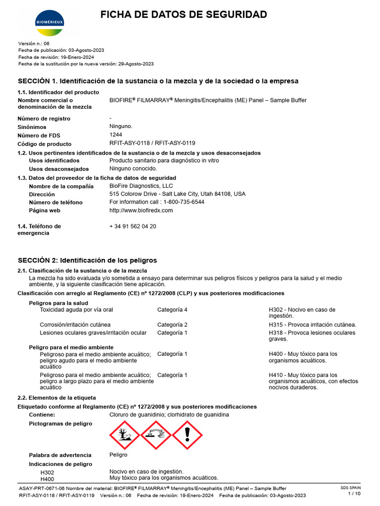 HDS BIOFIRE FILMARRAY Meningitis Encephalitis Panel | PDF
