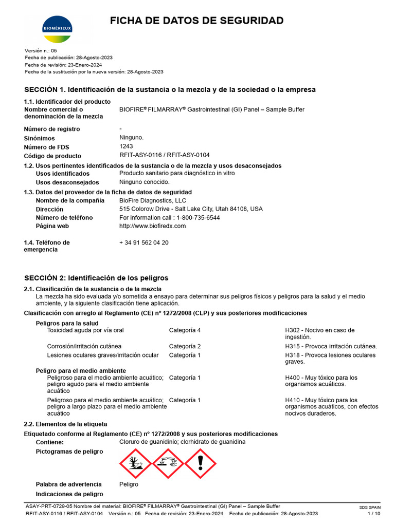 HDS BIOFIRE FILMARRAY Gastrointestinal Panel | PDF
