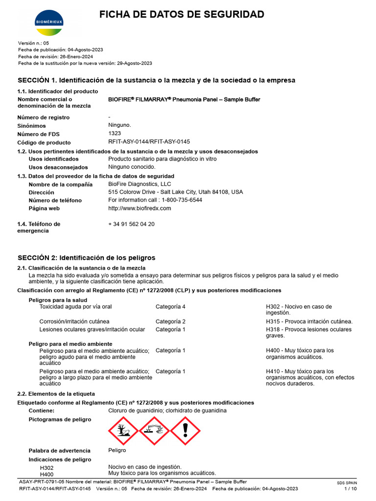 HDS BIOFIRE FILMARRAY Pneumonia Panel | PDF