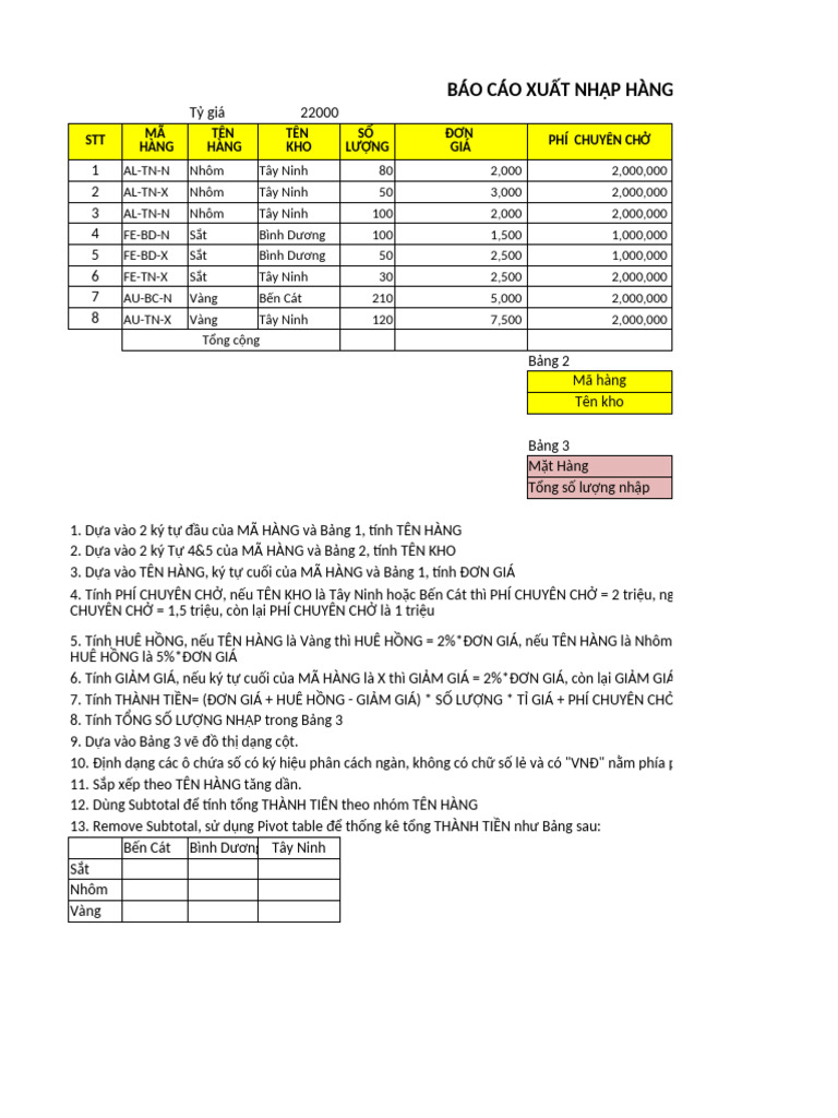 BT On Excel Gui SV | PDF