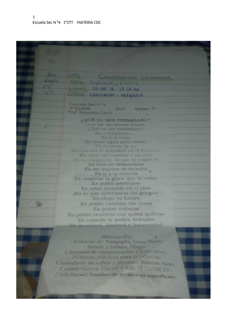 CDC 1°2TT Carpeta Zoe Angulo | PDF