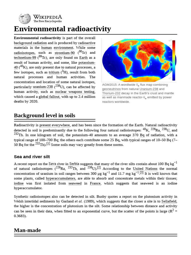 Environmental Radioactivity | PDF