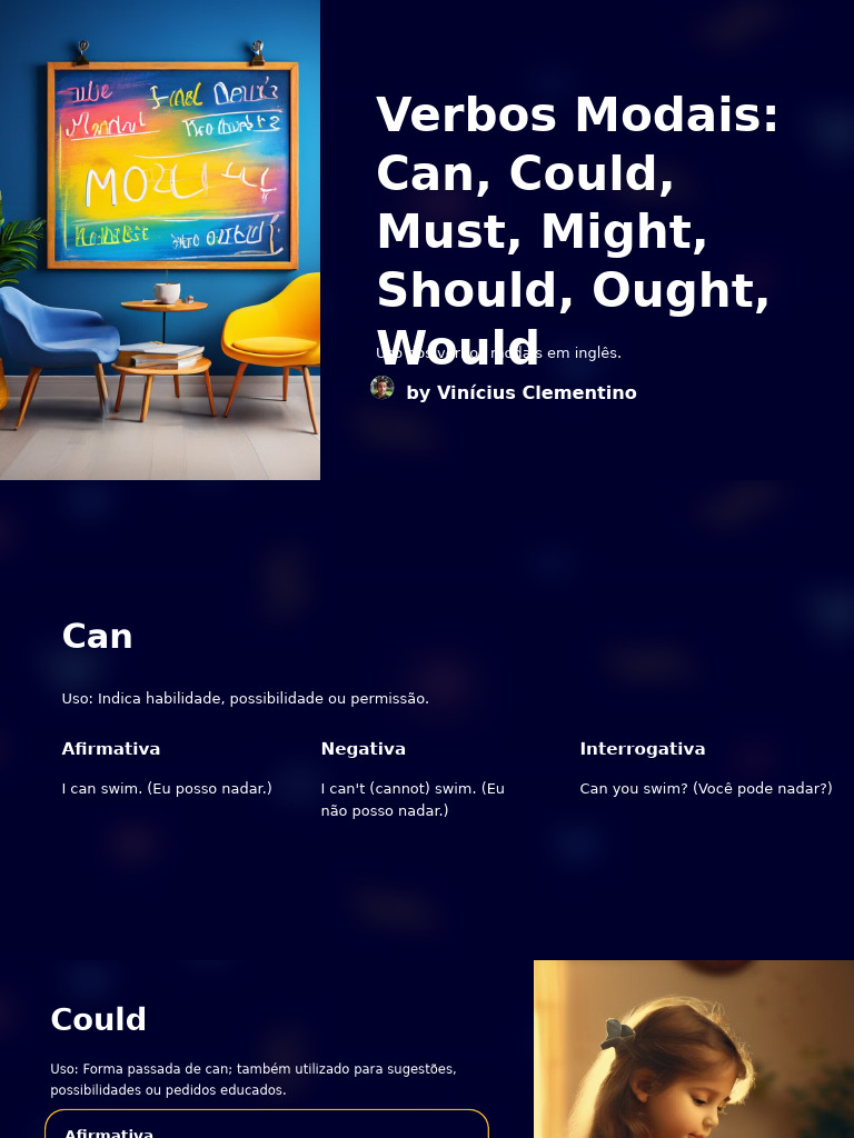 Verbos Modais Can Could Must Might Should Ought Would | PDF