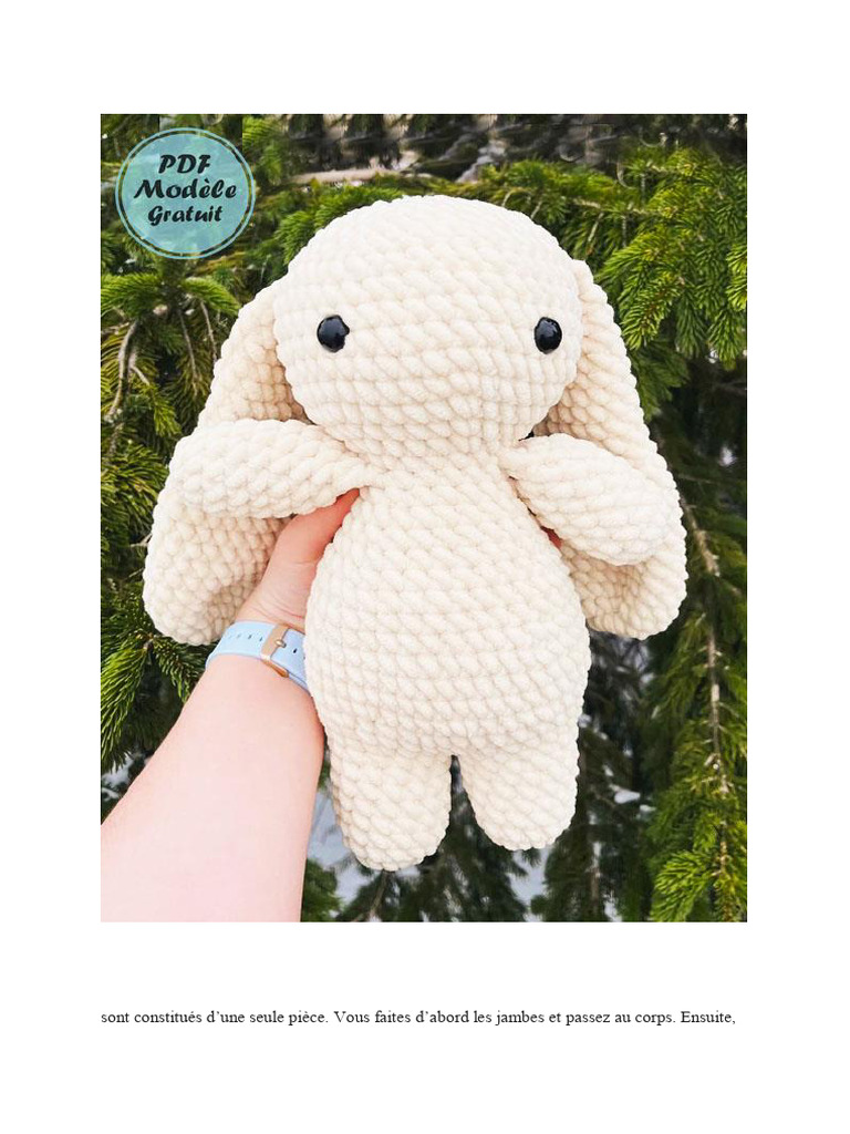 Lapin Sophia en Peluche Debutant Modele PDF Gratuit | PDF