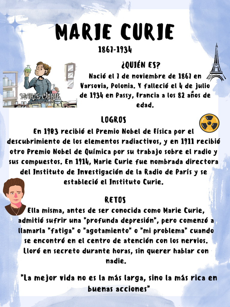 Infografía Marie Curie | PDF