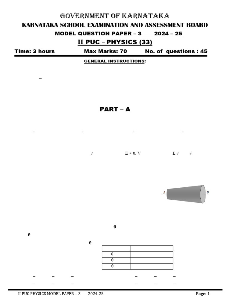 33 Physics MQP 3 | PDF