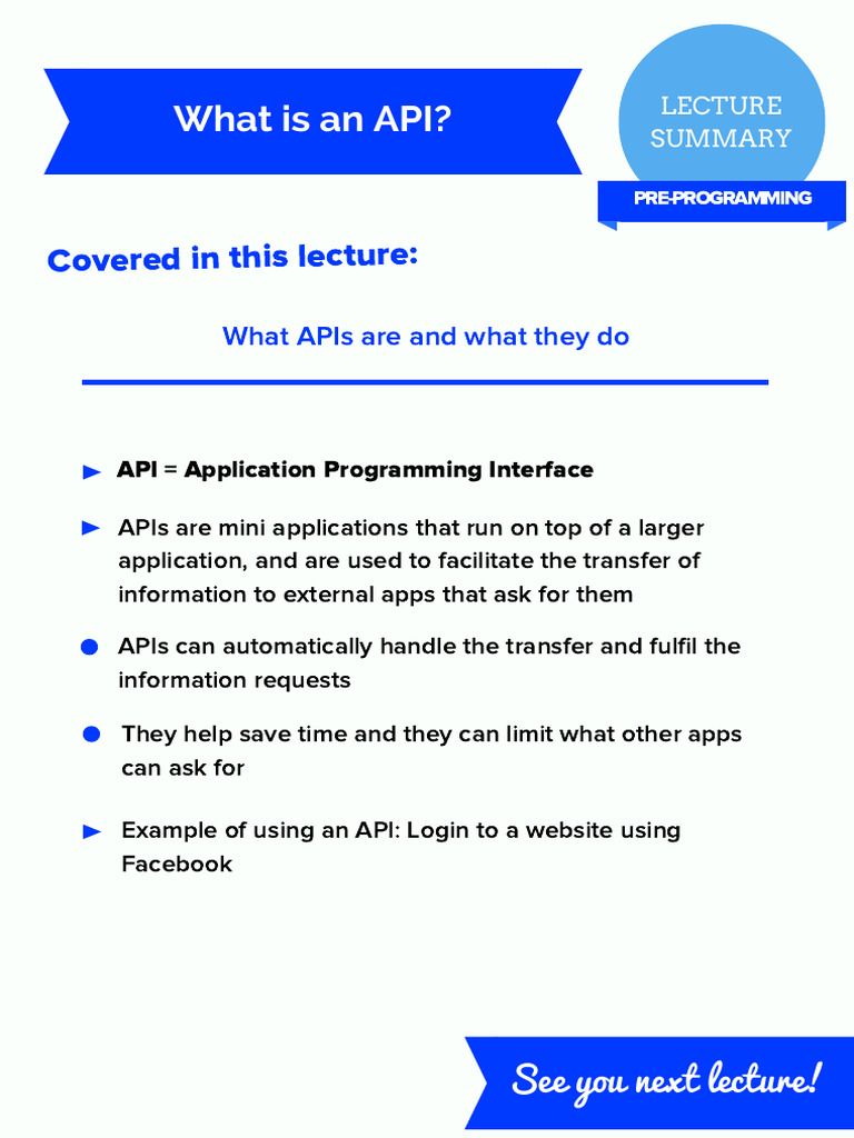 53 Cheat Sheet What Is An API | PDF