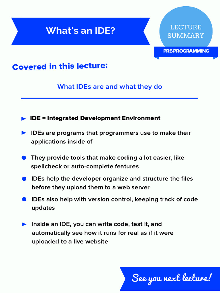 51 Cheat Sheet What Is An Ide | PDF