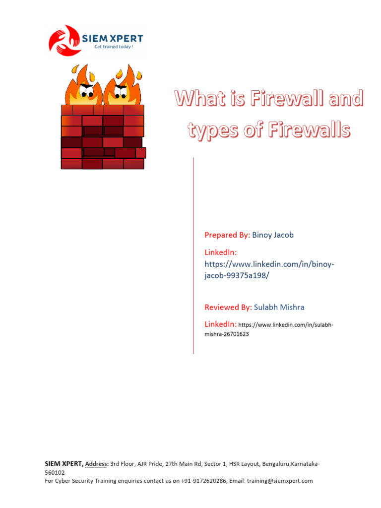 What Is Firewall and Types of Firewall | PDF
