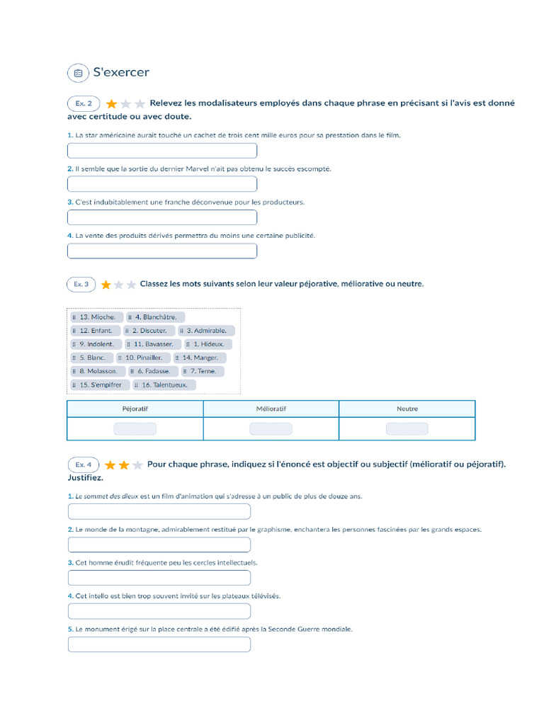 La Modalisation | PDF