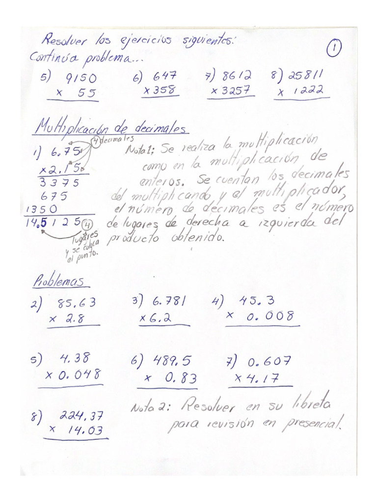 Ejercicios Matematicas | PDF