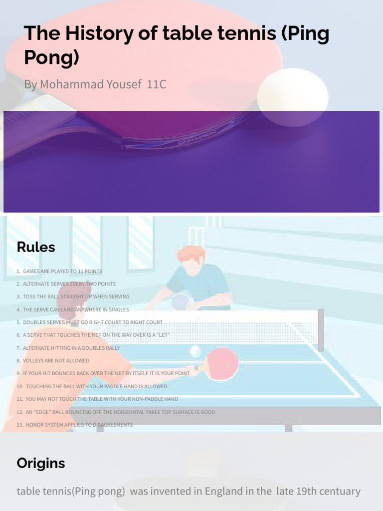 The History of Ping Pong | PDF