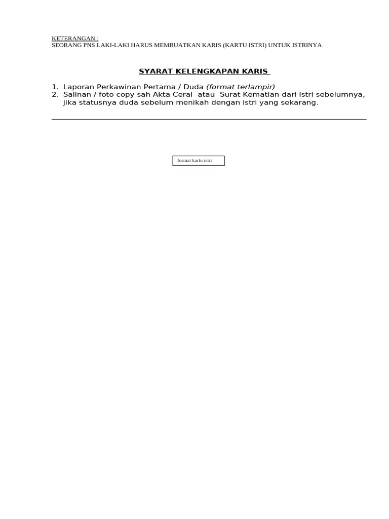 Syarat Karis-1 | PDF