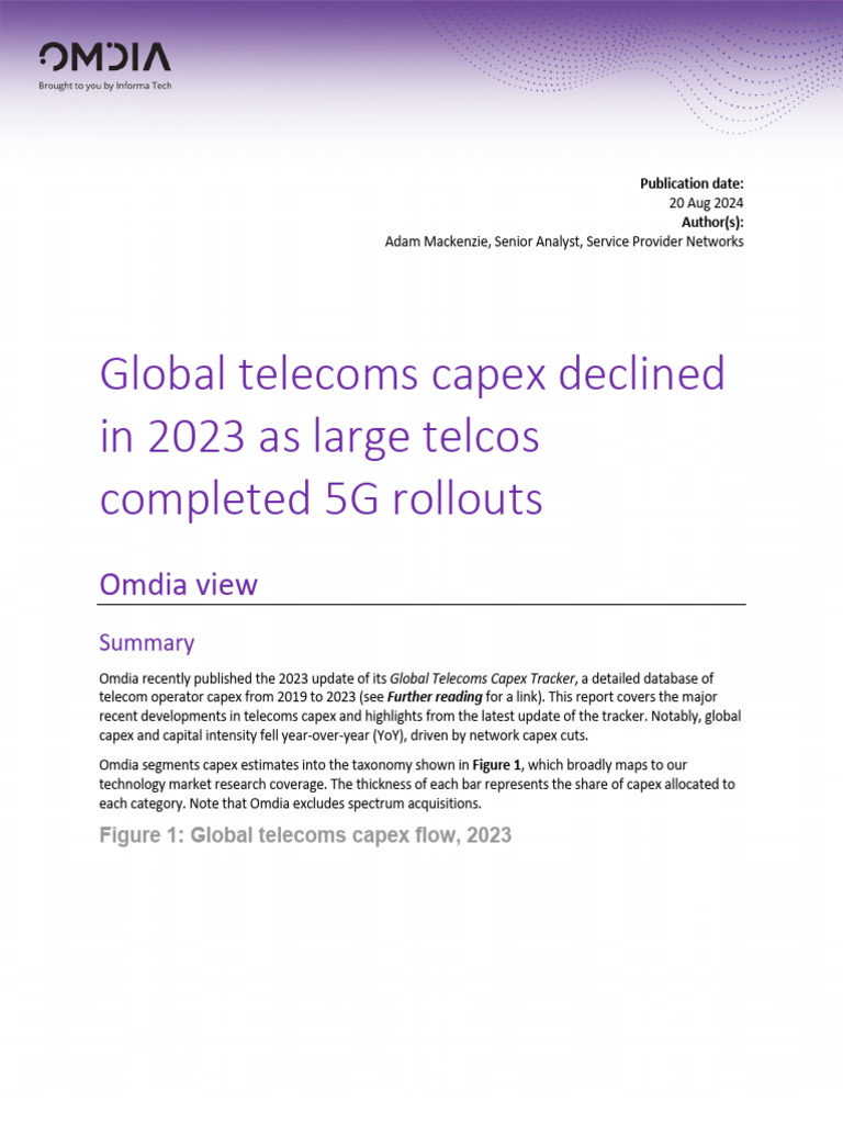 Global Telecoms Capex Decline in 2023 | PDF | Legal Liability | Economies