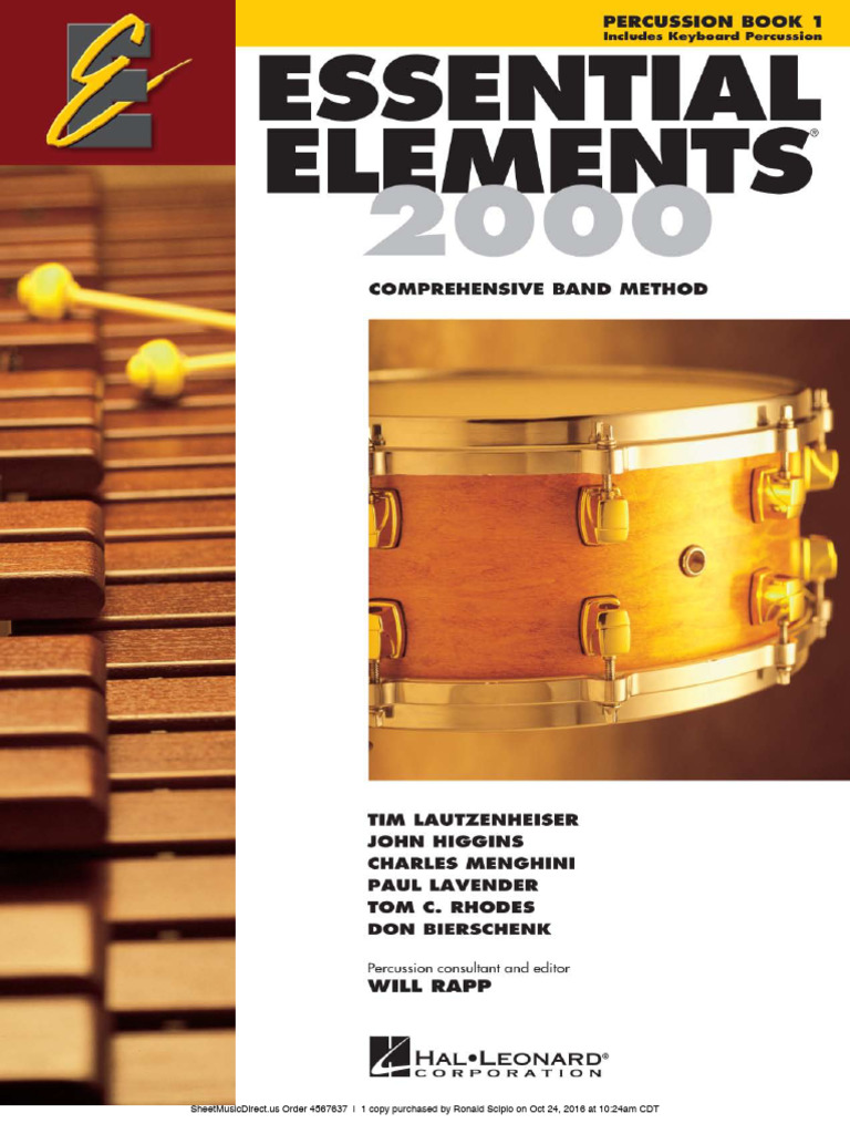 Essential Elements Percussion | PDF