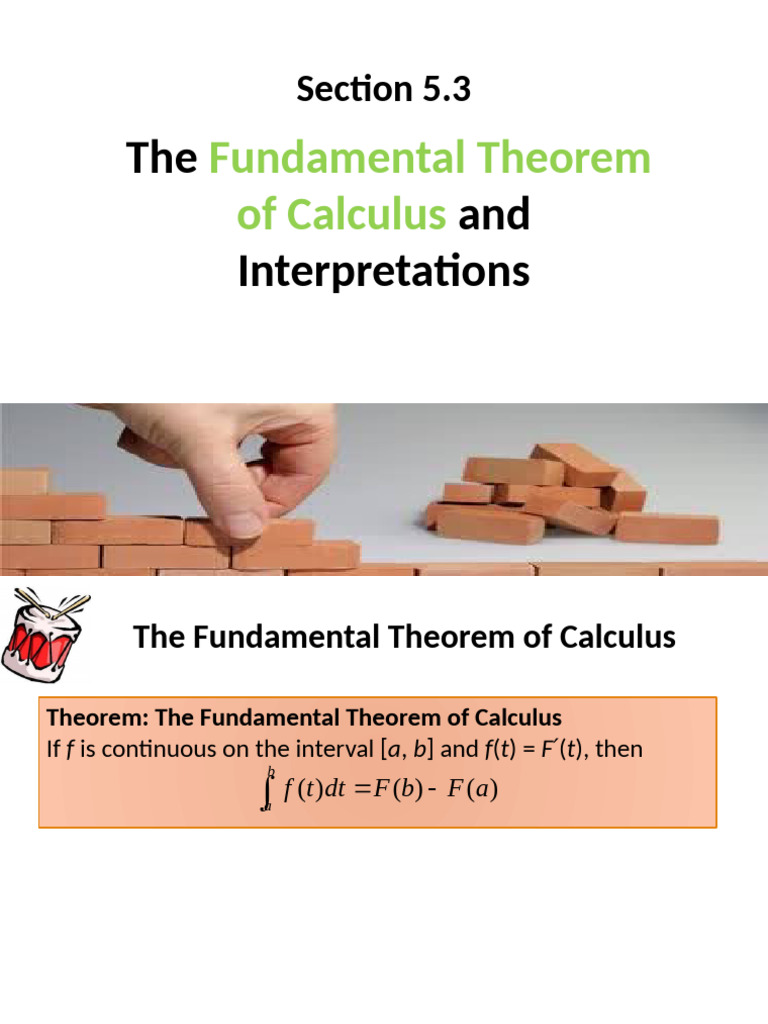 5.3 The Fundamental Theorem of Calculus | PDF