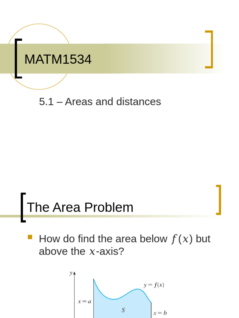 5.1 Areas and Distances | PDF