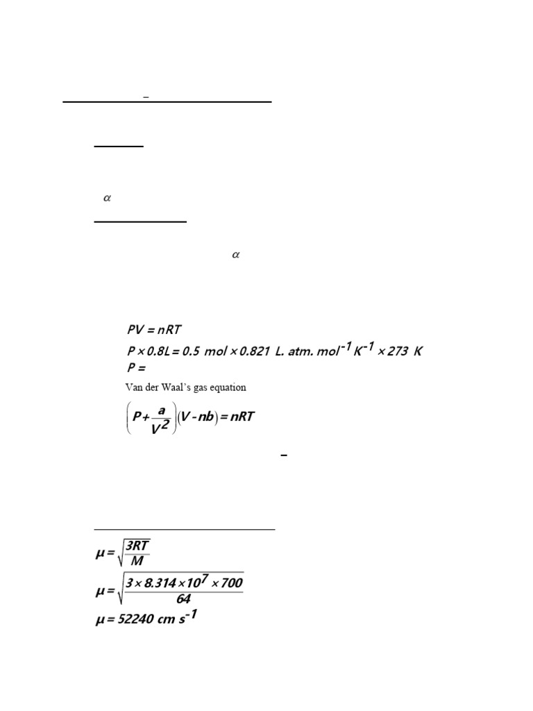 SCH 101 Assignment-Marking Scheme | PDF | Chemical Equilibrium | Gases SCH 101 Assignment-Marking Scheme | PDF | Chemical Equilibrium | Gases