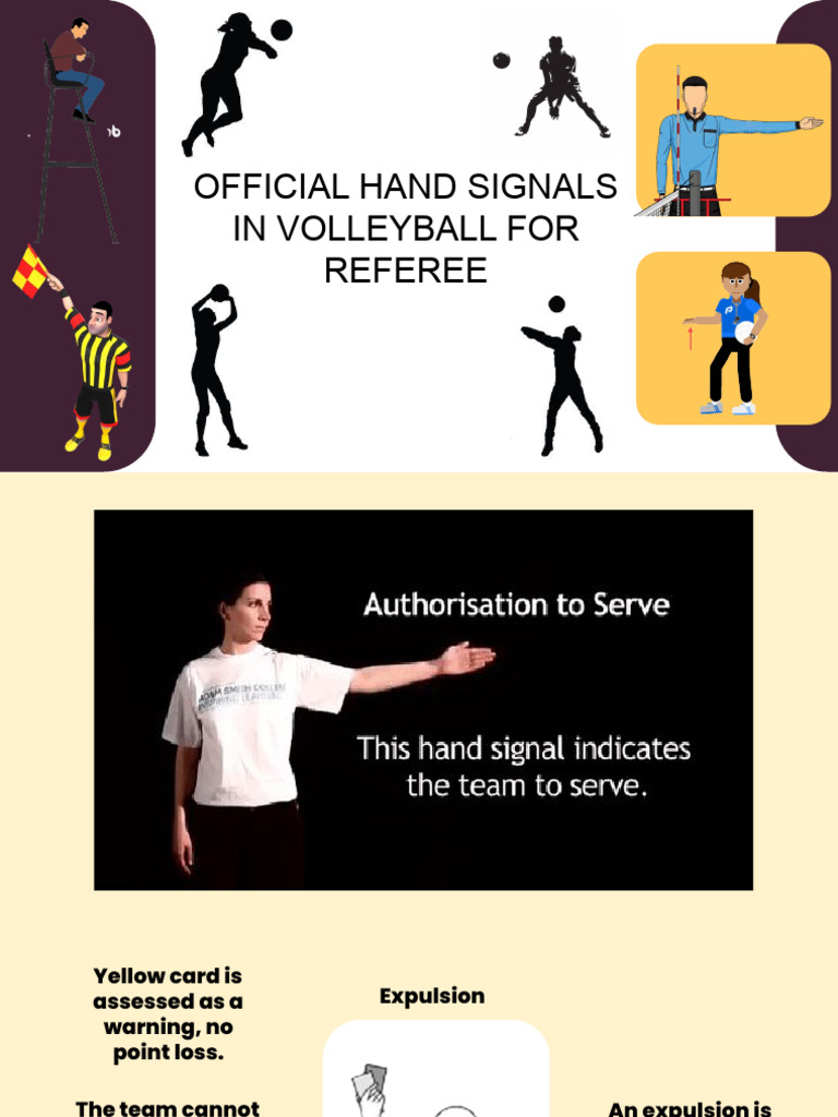 Official Hand Signals in Volleyball For Referee | PDF