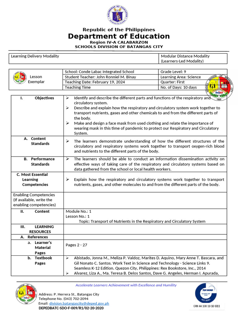 Lesson Exemplar | PDF