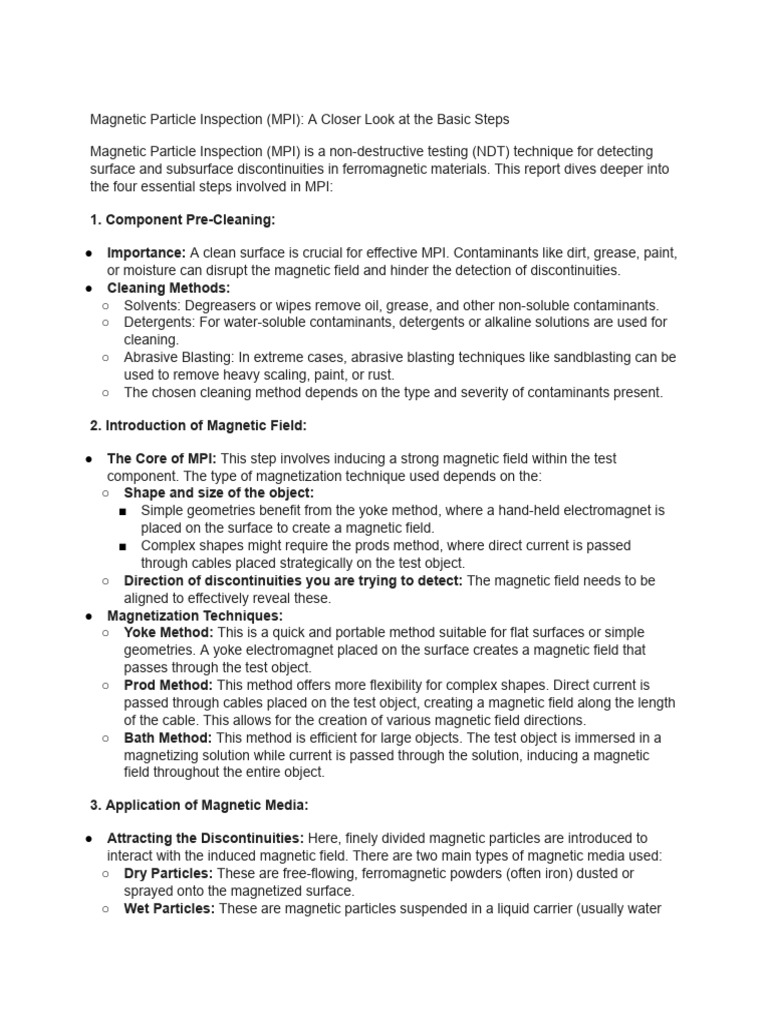 Provide A Detailed Report On The Procedure of MPI... | PDF