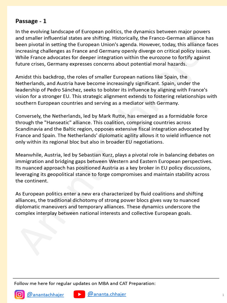 Reading Comprehension Passages | PDF