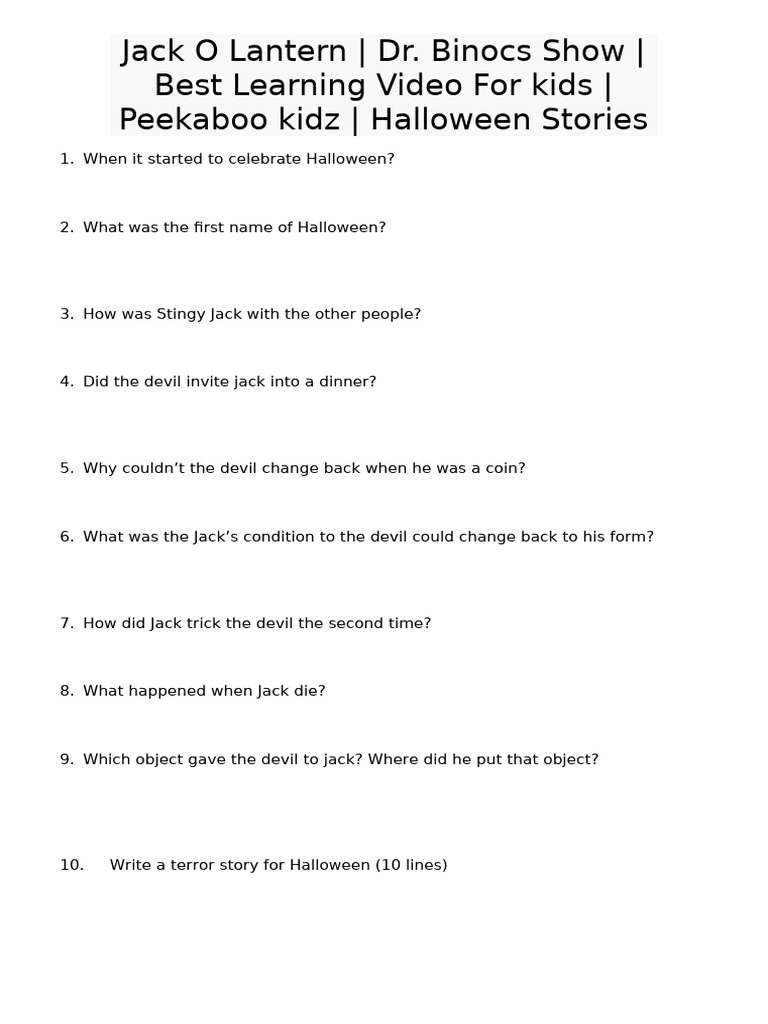 Jack o Lantern | PDF