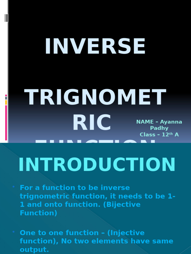 Inverse Trignometry | PDF