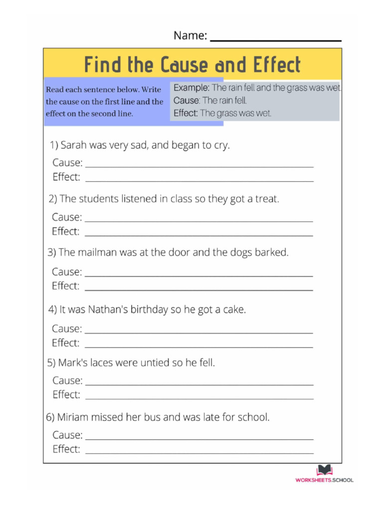 Cause and Effect Review 2 | PDF