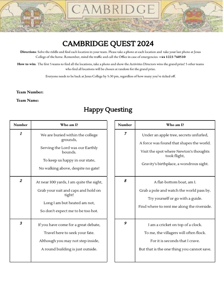 CamQuest 2024 | PDF