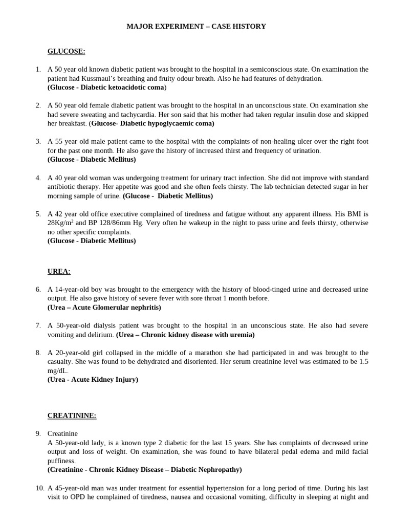Parameter-Wise Case History | PDF
