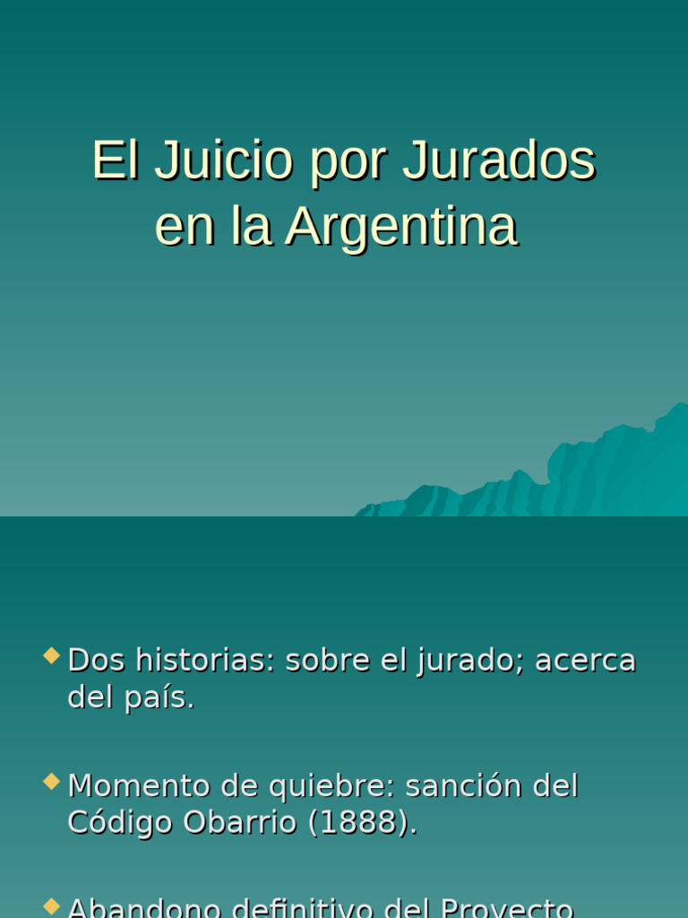 El Juicio Por Jurados En La Argentina Pdf