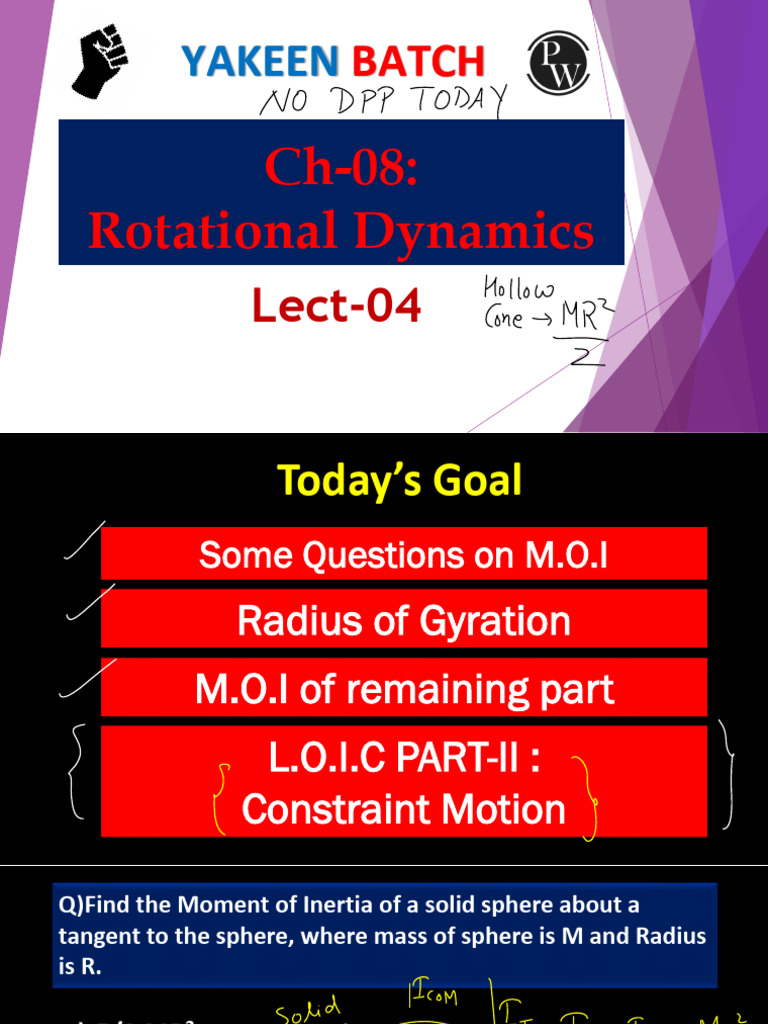 5faa58dbe8e9500011628404 - ## - Ch-Rotational Dynamics Lect 04 Notes | PDF