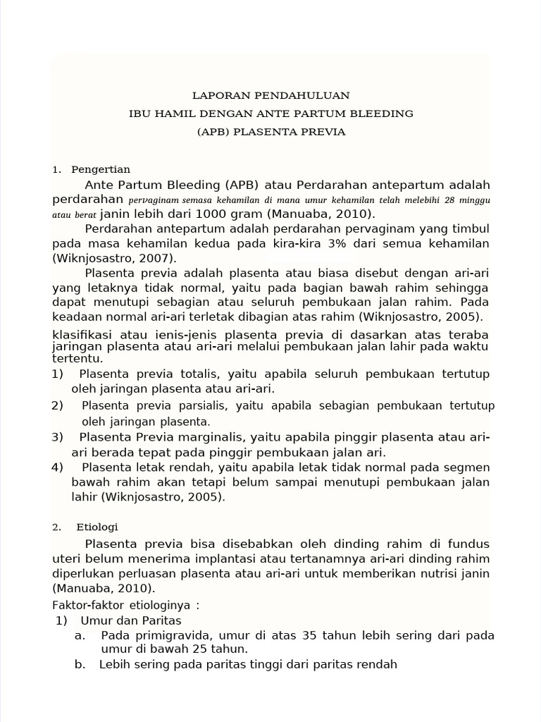 PDF LP Askep Apb | PDF