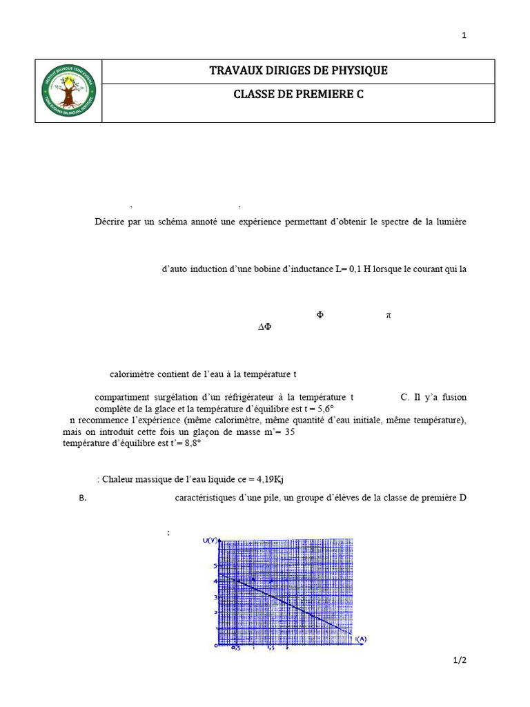 TD Physique PC | PDF