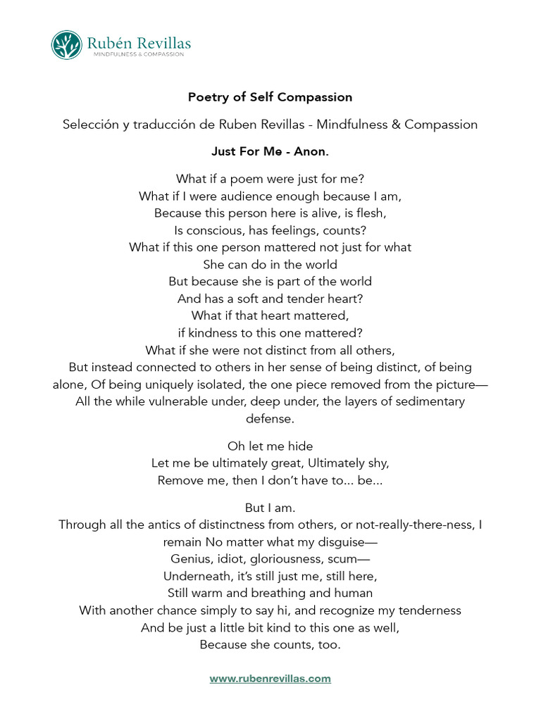 PDF Poetry of Self Compassion English | PDF