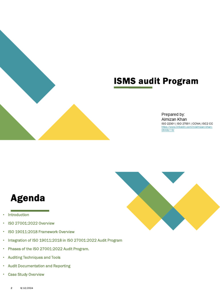 A High Level ISMS Audit Program | PDF | Audit | Business