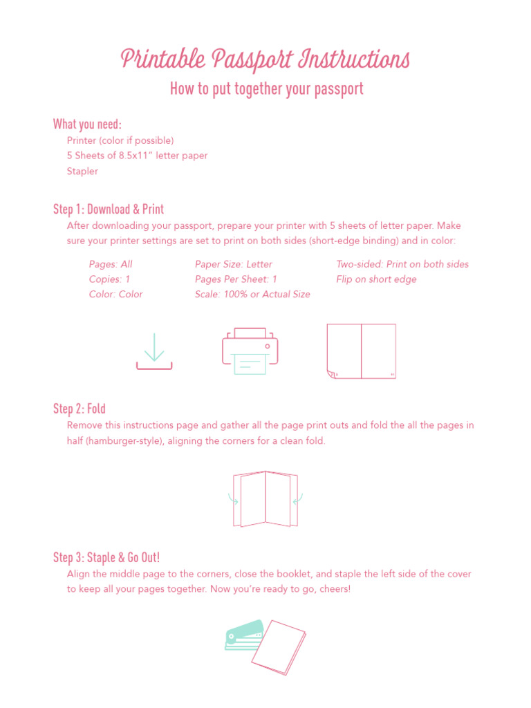 Epcot Drinking Game Passport - Print Sheets - v4 | PDF