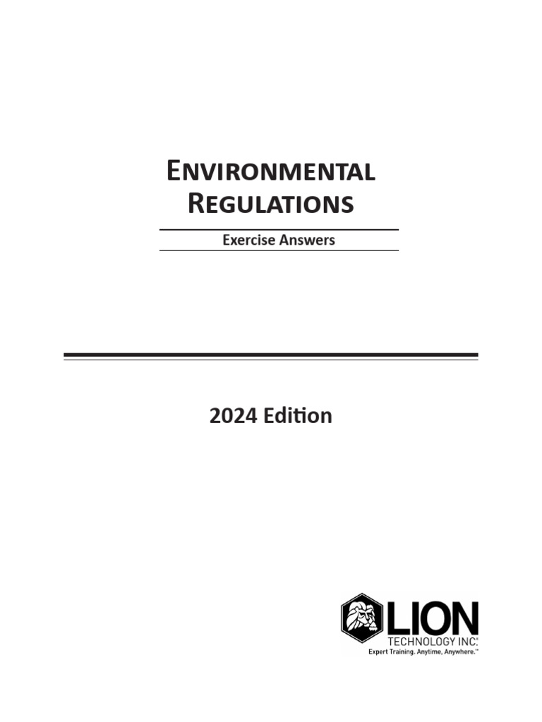 2024 Environmental Regulations Guide | PDF | Clean Water Act ...