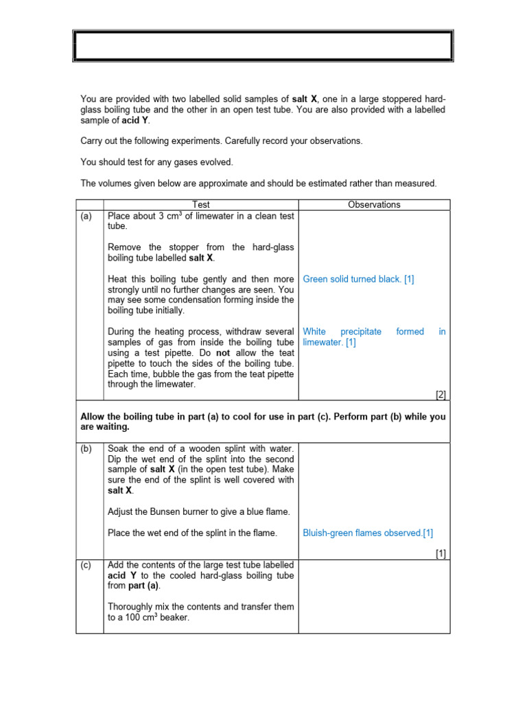 QA3 Answers (Practice Writing Observations) | PDF