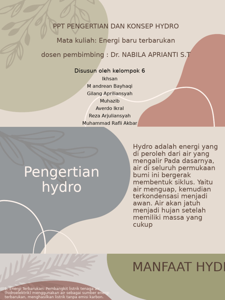 Pengertian Dan Konsep Hydro | PDF