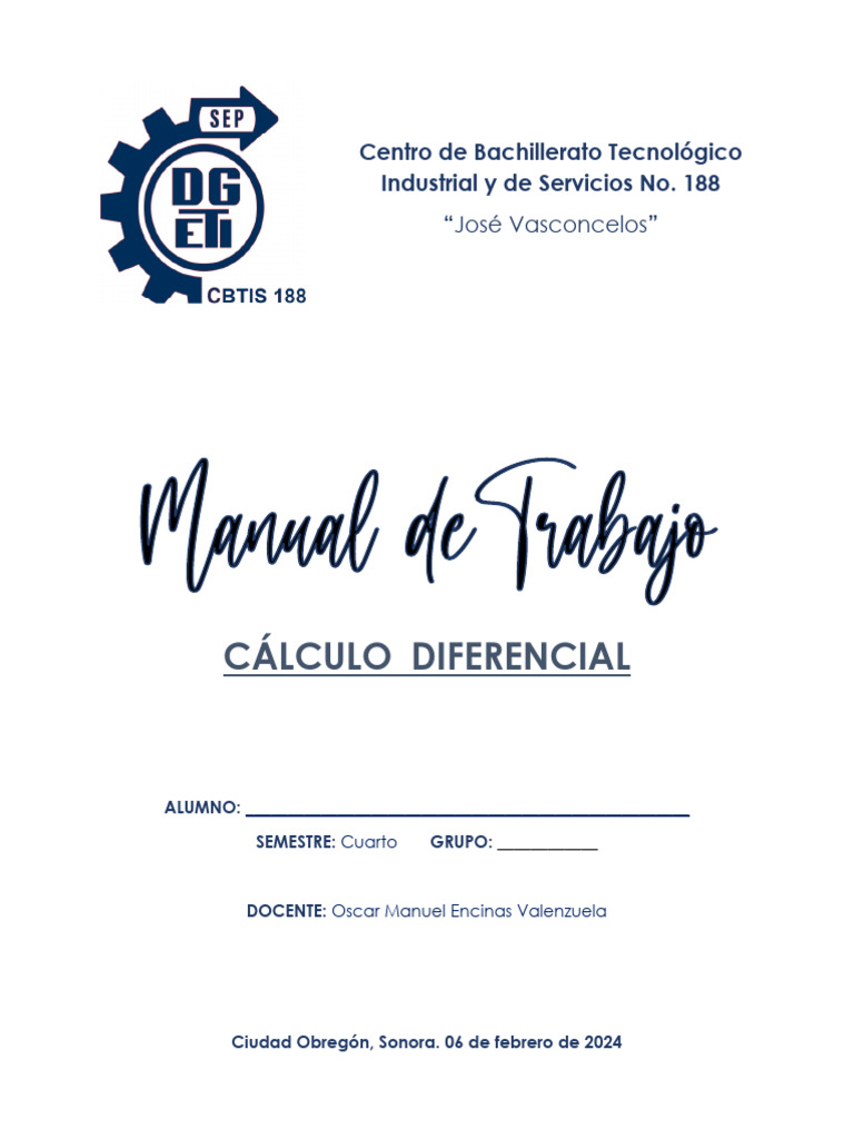 Manual de Cã Lculo Diferencial | PDF