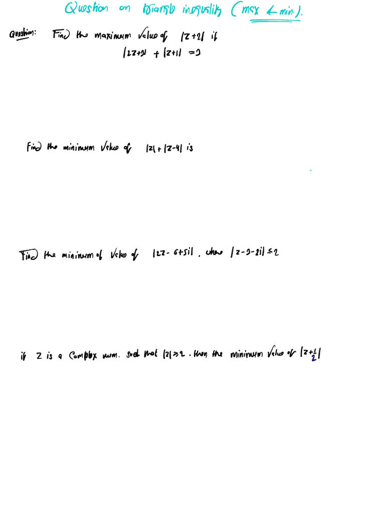 Question On Complex Numbers | PDF