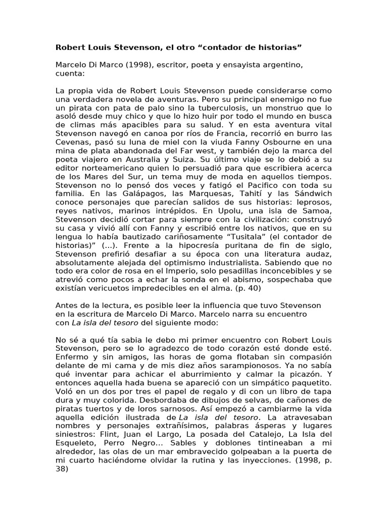 Robert Louis Stevenson | PDF