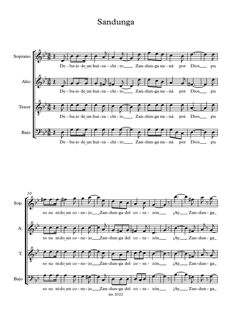 Sandunga FL - Partitura Completa | PDF