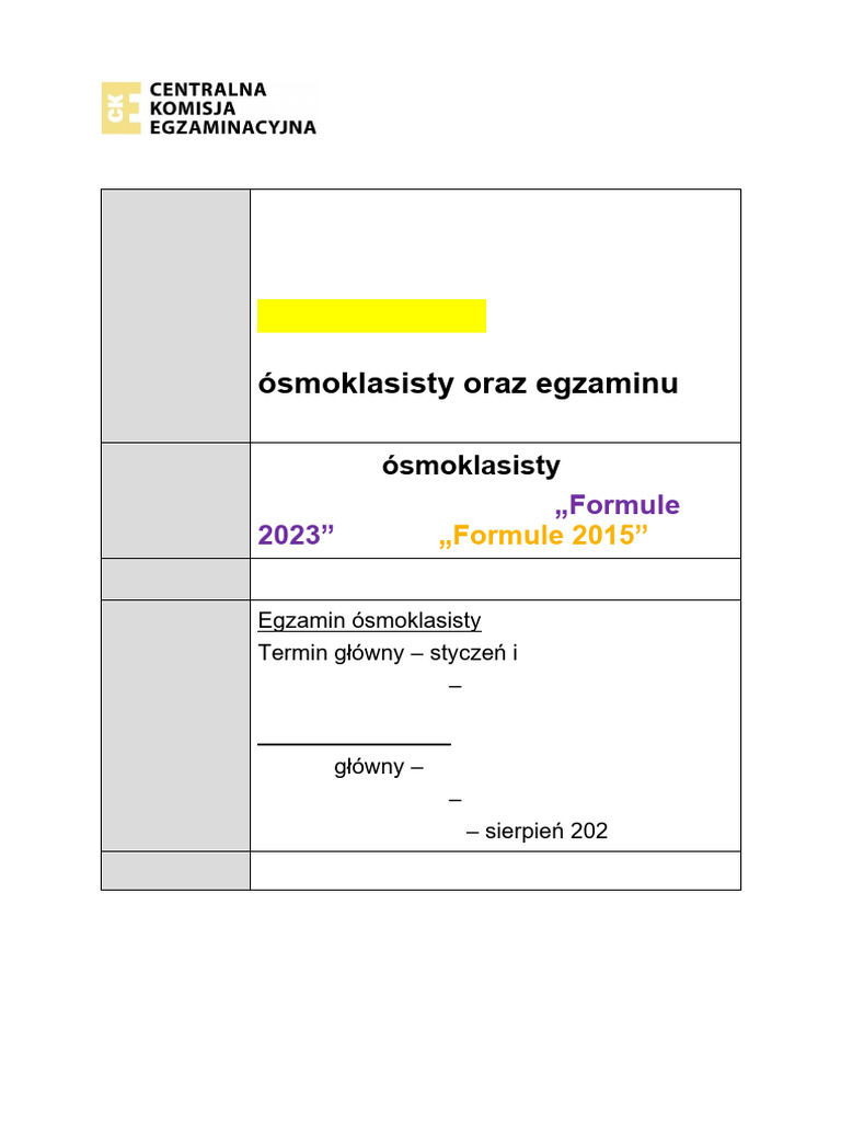 E8 EM Komunikat o Harmonogramie 2025 W - FIN | PDF
