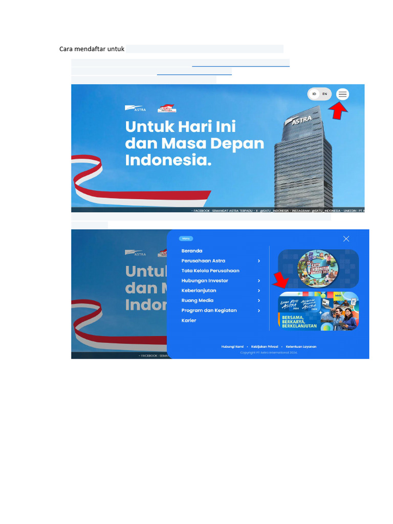 Tata Cara Mengikuti Lomba Astra | PDF