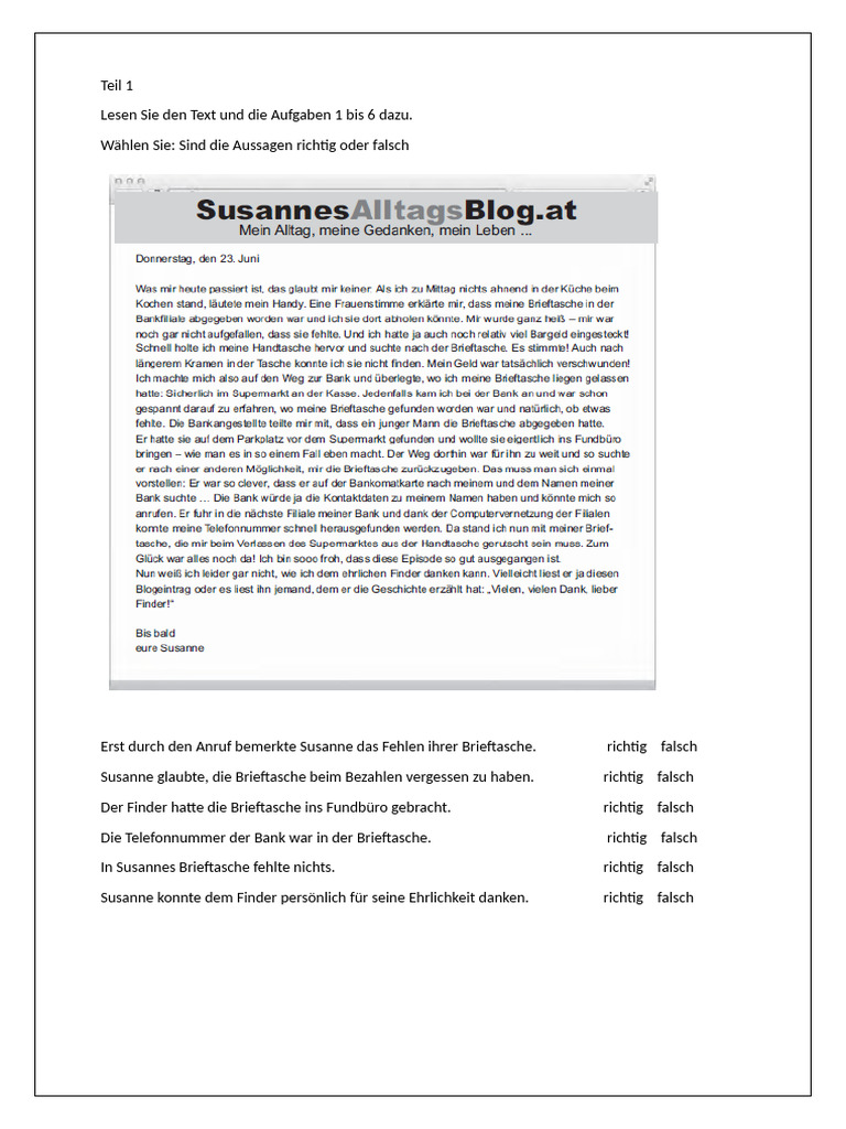 Eren B1 Modellsatz Goethe | PDF