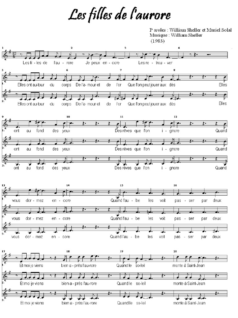 Les Filles de L'aurore | PDF